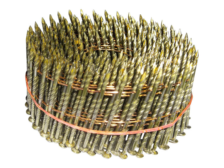15 Degree Bright Screw Shank Coil Nails - KYA FASTENERS