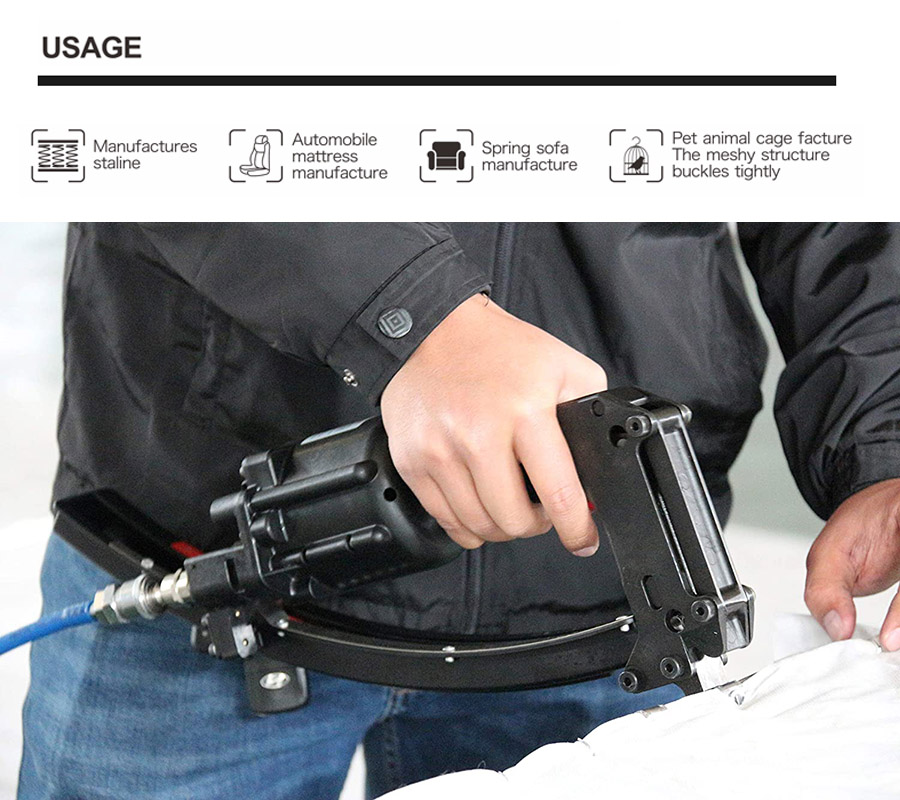 Pneumatic Clinching Tool SM66T Hartco Clipper Professional for Mattress ...